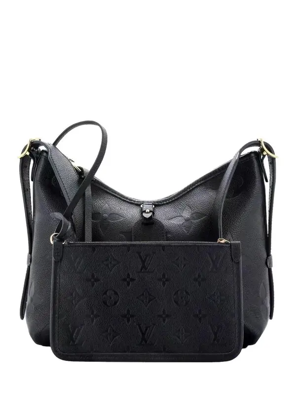 LOUIS VUITTON Carryall Monogram Empreinte Giant Pm Hobo Bag - Black