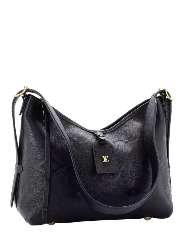 LOUIS VUITTON Carryall Monogram Empreinte Giant Pm Hobo Bag - Black