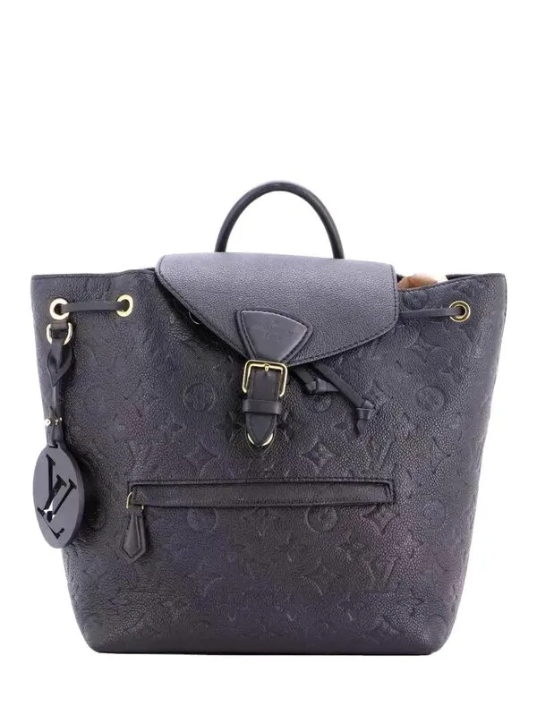 LOUIS VUITTON Montsouris Nm Monogram Empreinte Leather Pm Backpack - Black
