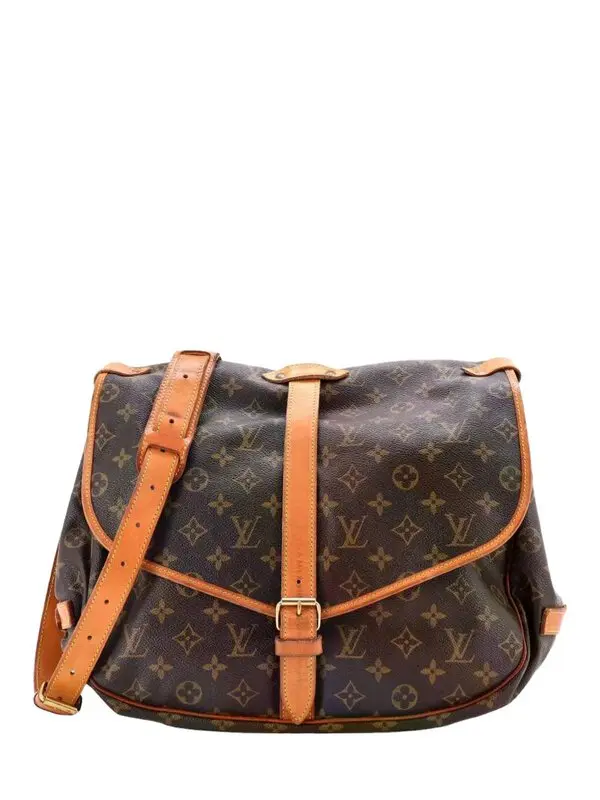 LOUIS VUITTON Saumur Handbag Monogram Canvas 35 - Brown