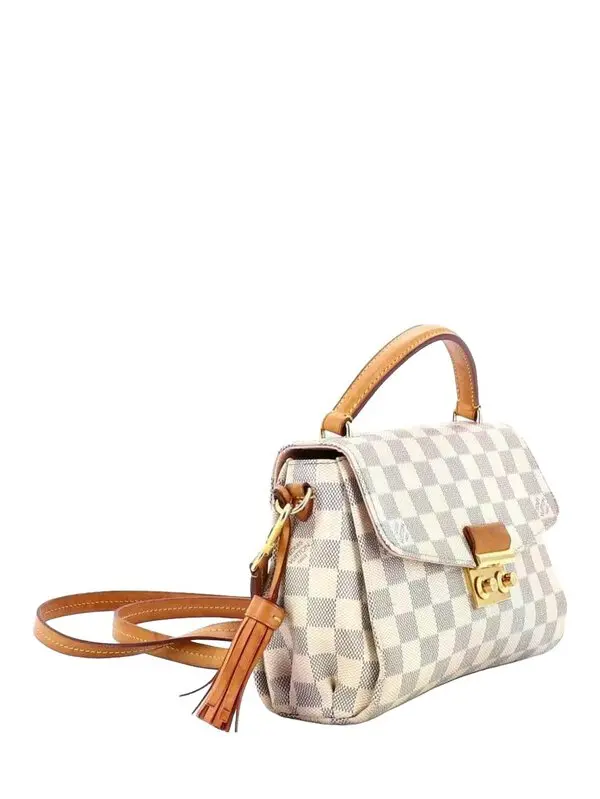LOUIS VUITTON Croisette Handbag Damier Crossbody Bag - White