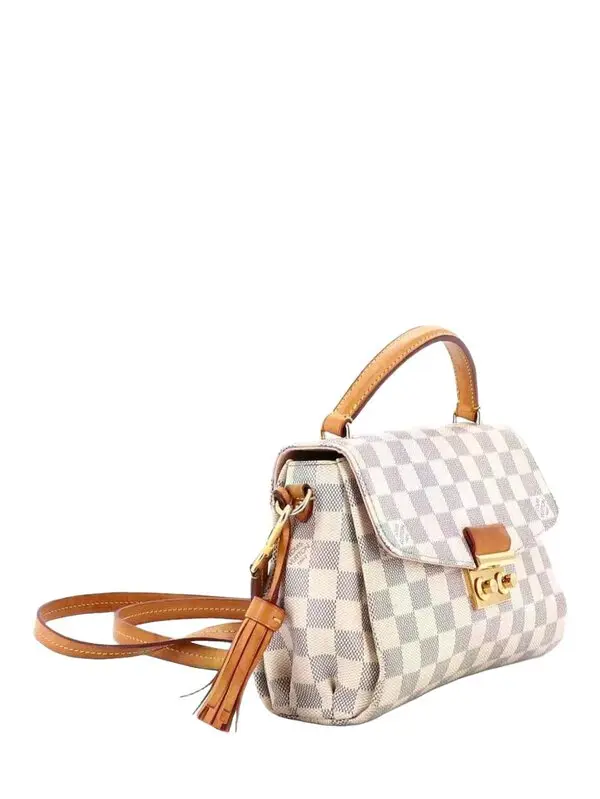 LOUIS VUITTON Croisette Handbag Damier Crossbody Bag - White