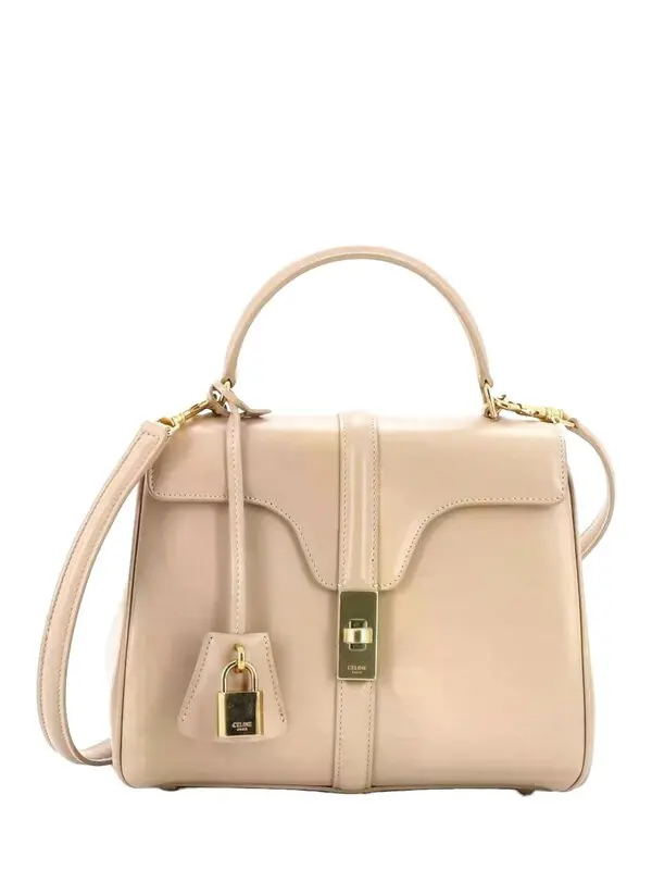 Celine 16 Small Satchel Top Handle Bag - Neutrals