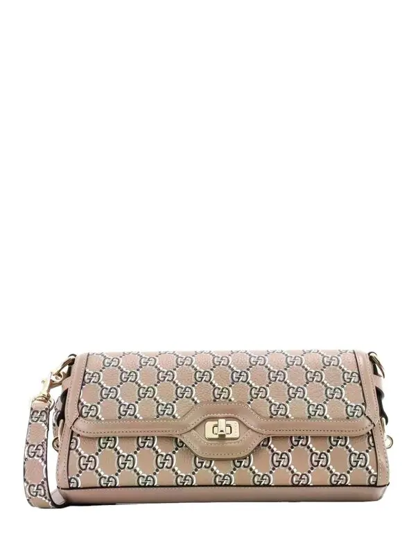 Gucci Luce Optical Gg Printed Leather Small Shoulder Bag - Neutrals