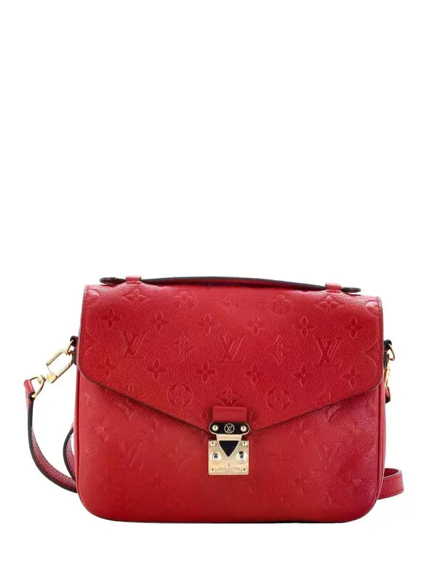 LOUIS VUITTON Pochette Metis Monogram Empreinte Leather - Red