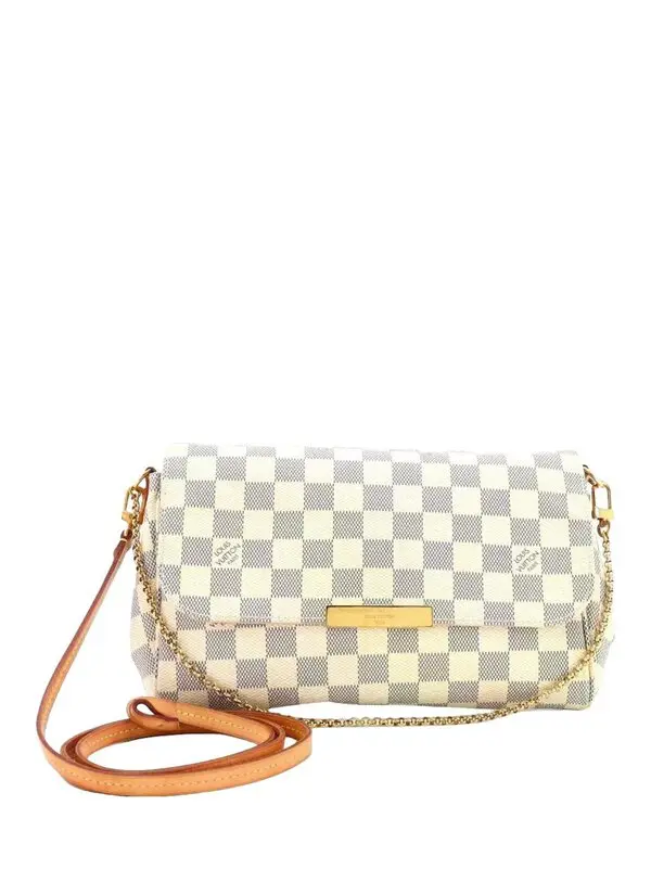 LOUIS VUITTON Favorite Handbag Damier Mm - White