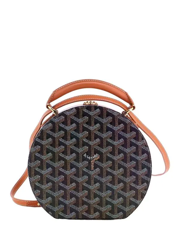 Goyard Alto Hatbox Coated Canvas Satchel - Brown