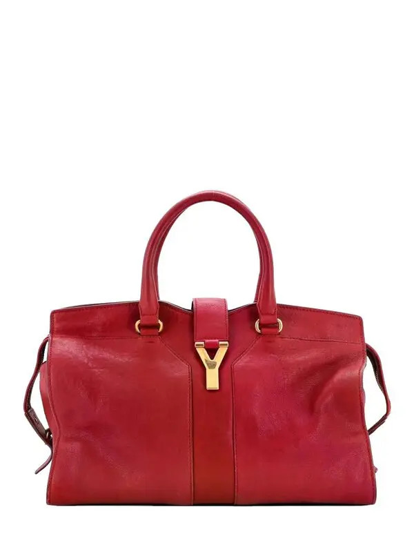 Saint Laurent Chyc Cabas Large Tote Bag - Red