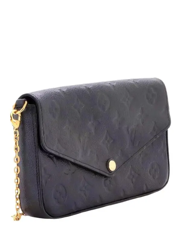 LOUIS VUITTON Felicie Pochette Monogram Empreinte Leather Crossbody Bag - Black