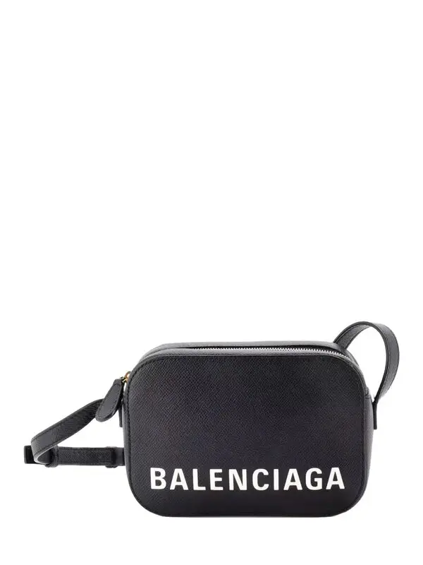 Balenciaga Logo Ville Camera Bag - Black