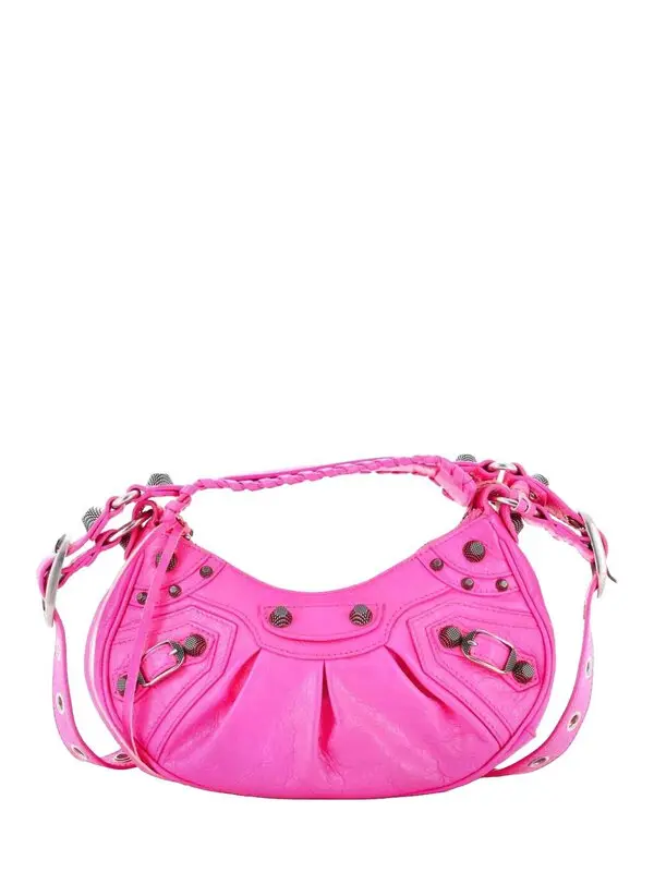 Balenciaga Le Cagole Xs Studded Hobo Bag - Pink