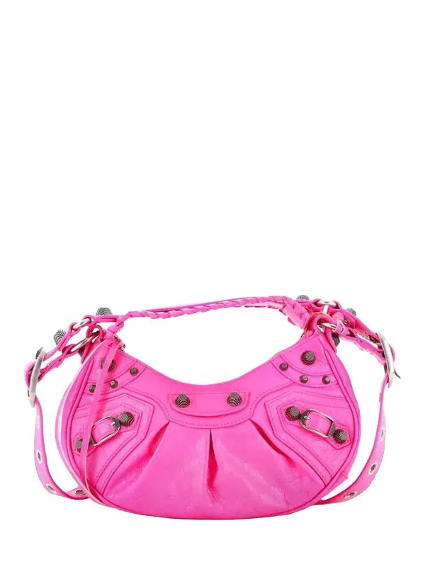 Balenciaga Le Cagole Xs Studded Hobo Bag - Pink