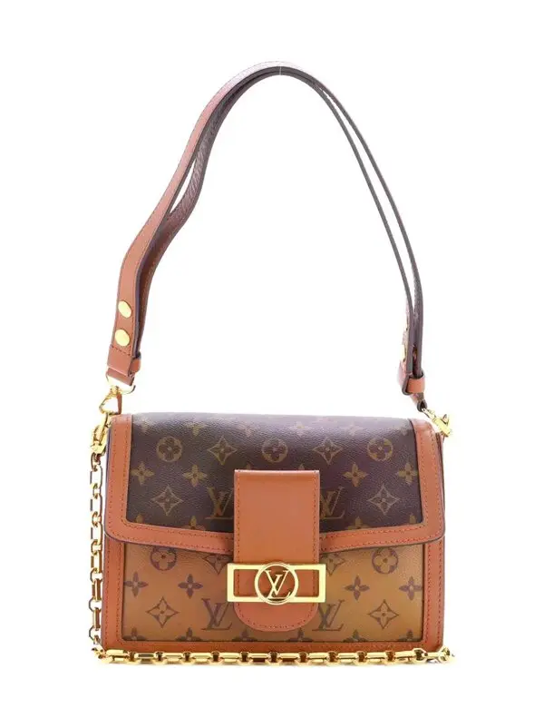 LOUIS VUITTON Dauphine Reverse Monogram Canvas Mm Shoulder Bag - Brown