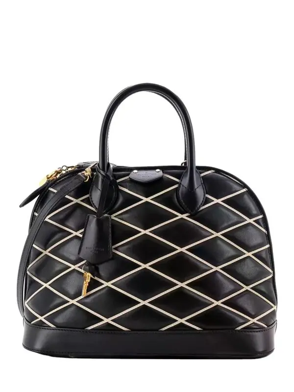 LOUIS VUITTON Alma Malletage Leather Pm Tote Bag - Black