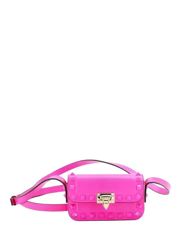 Valentino Garavani Rockstud23 Leather Micro Shoulder Bag - Pink
