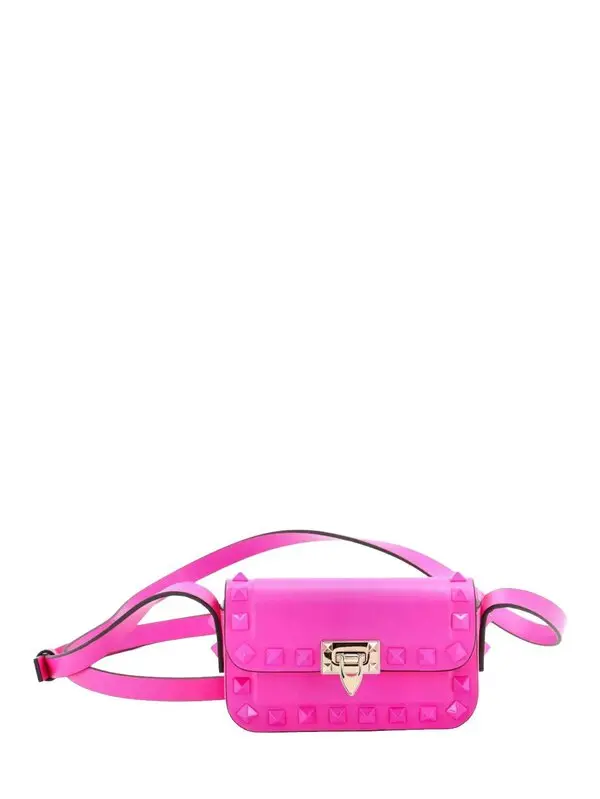 Valentino Garavani Rockstud23 Leather Micro Shoulder Bag - Pink