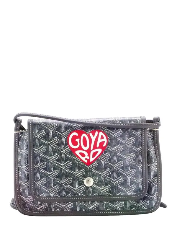 Goyard Plumet Clutch Wallet Printed Coated Canvas Crossbody Bag - Grey