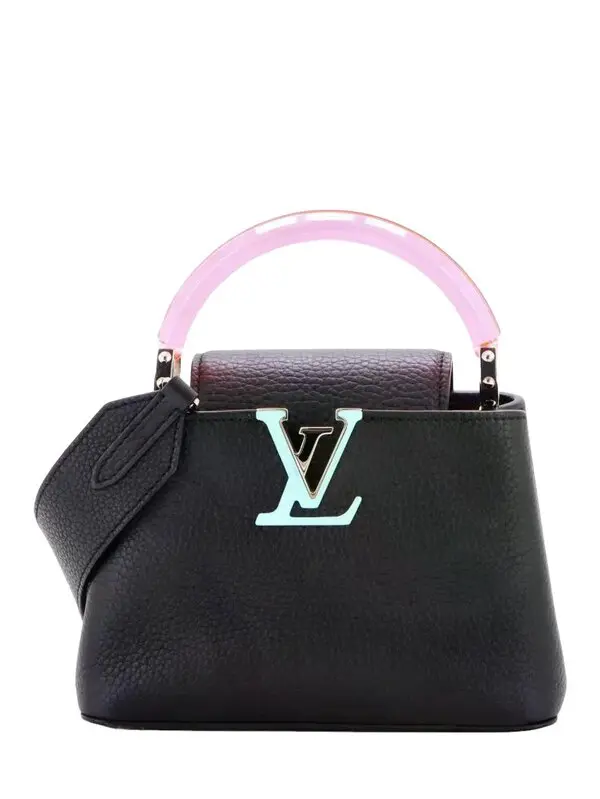 LOUIS VUITTON Capucines Mini Shoulder Bag - Black