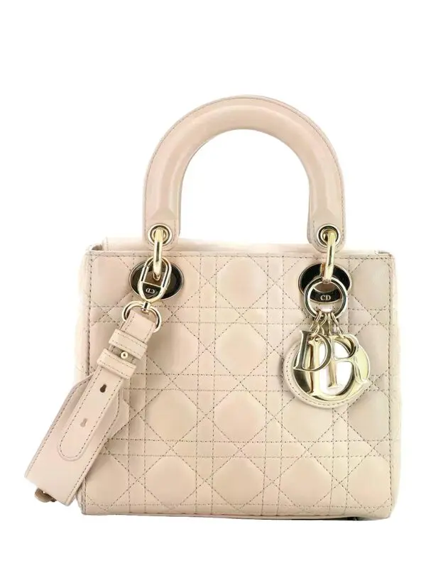 Dior My Abcdior Lady Bag Cannage Quilt Lambskin - Neutrals