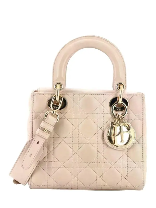 Dior My Abcdior Lady Bag Cannage Quilt Lambskin - Neutrals