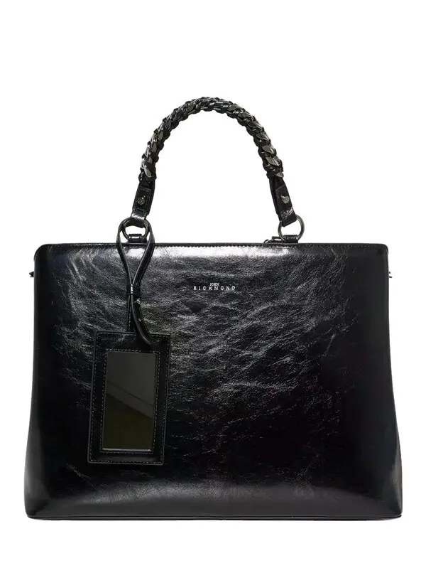 John Richmond Braided-handle Tote Bag - Black