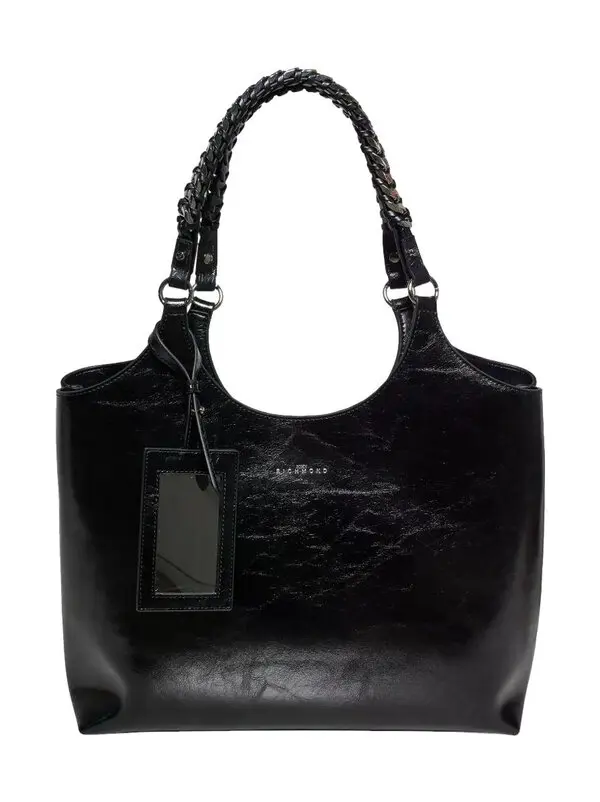 John Richmond Braided-handle Shoulder Bag - Black