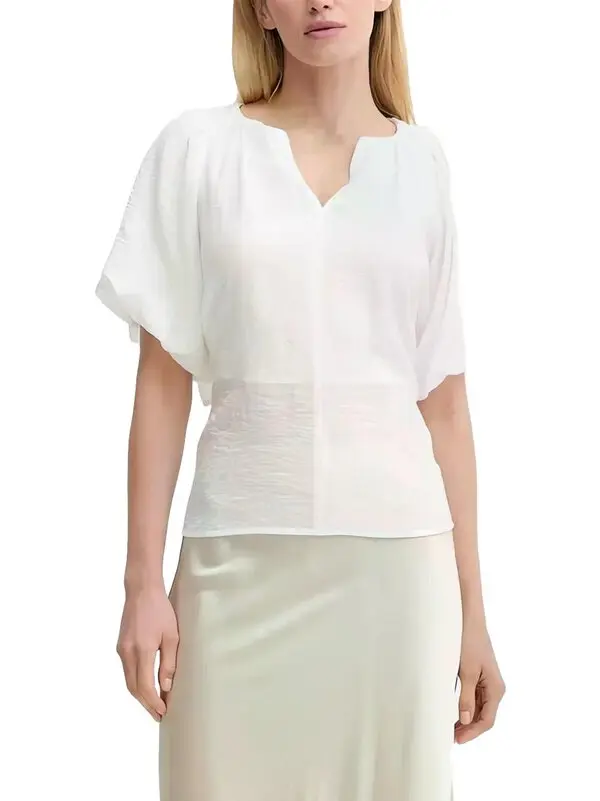 BRUUNS BAZAAR Puff-sleeve Blouse - White