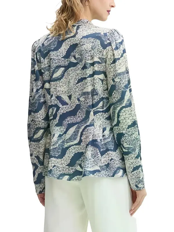 BRUUNS BAZAAR Printed Shirt - Blue