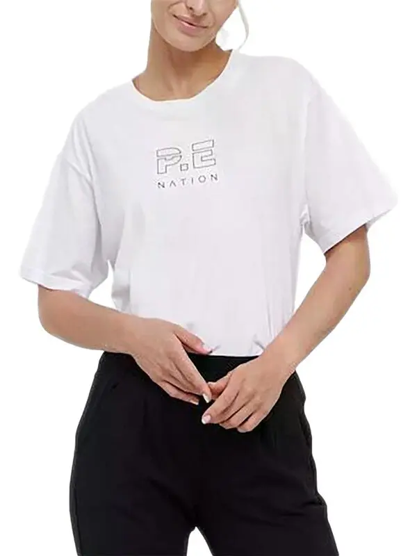 P.E Nation Logo-print T-shirt - White