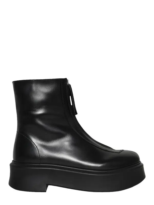 THE ROW Zipped Boots - Black