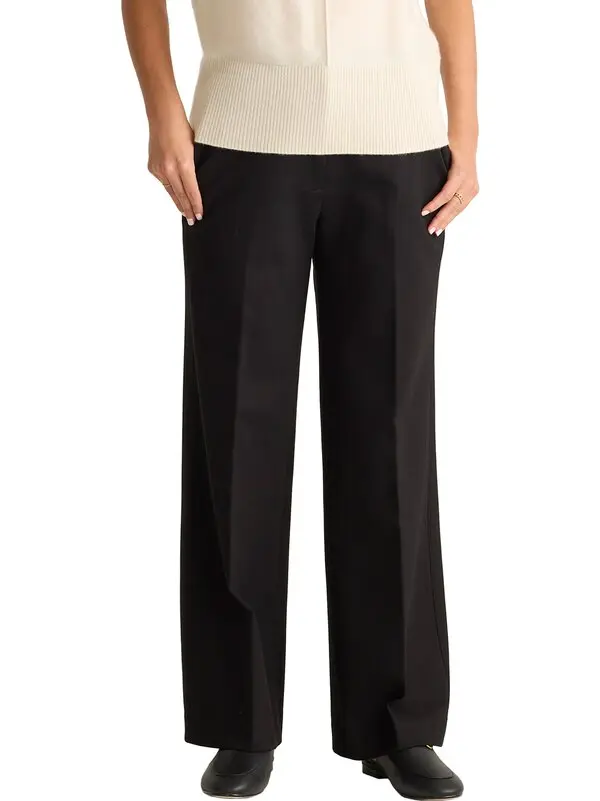Quince Ultra-stretch Ponte Trousers - Black
