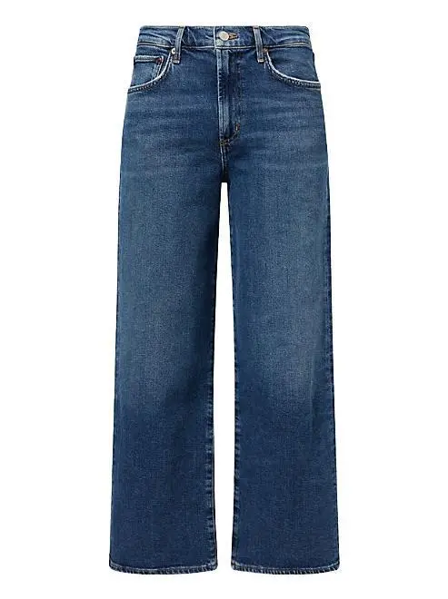 AGOLDE Harper Crop Straight-leg Denim Jeans - River (md Worn Ind)