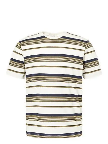ARNE Nova Striped Cotton-jersey T-shirt Xxl - White Navy