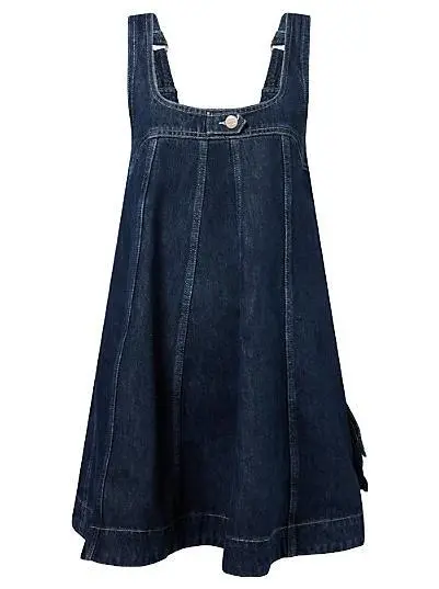 DAMSON MADDER Sleeveless Denim Mini Dress - Blue