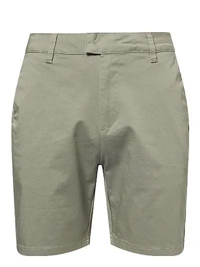 ARNE Cotton-blend Tailored Chino Shorts - Olive
