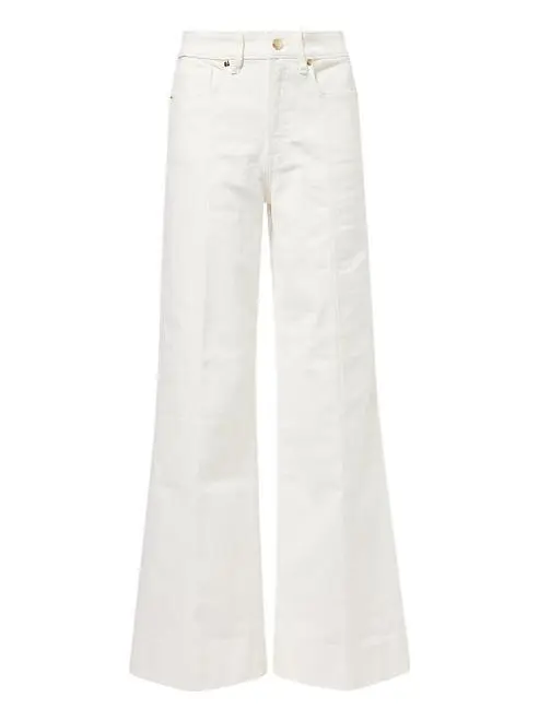 Good American Good Waist Palazzo Wide-leg Denim Jeans - Cotton White