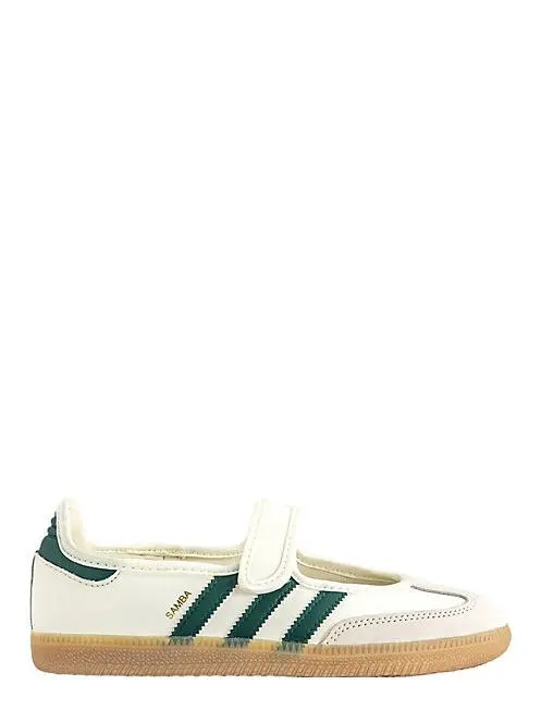 Adidas Samba Leather Mary Jane Shoes - Offwhite Collegiate Gree