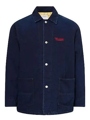 Visvim Osiris Padded Embroidered Denim Jacket - Indigo
