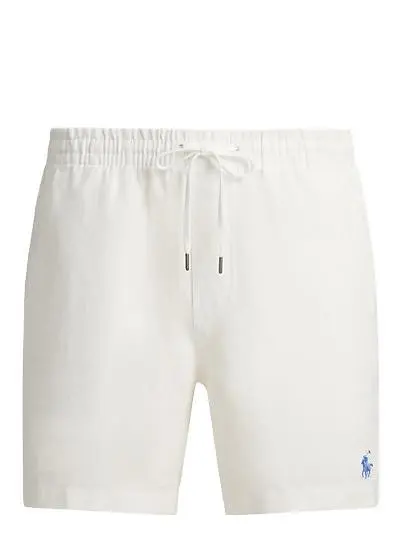 Polo Ralph Lauren Logo-embroidered Linen Shorts - White