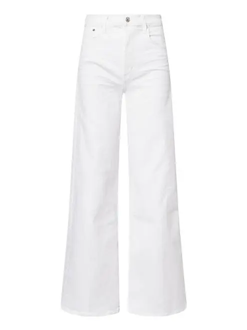 Citizens Of Humanity Lyra Long Wide-leg Denim Jeans - Soft White
