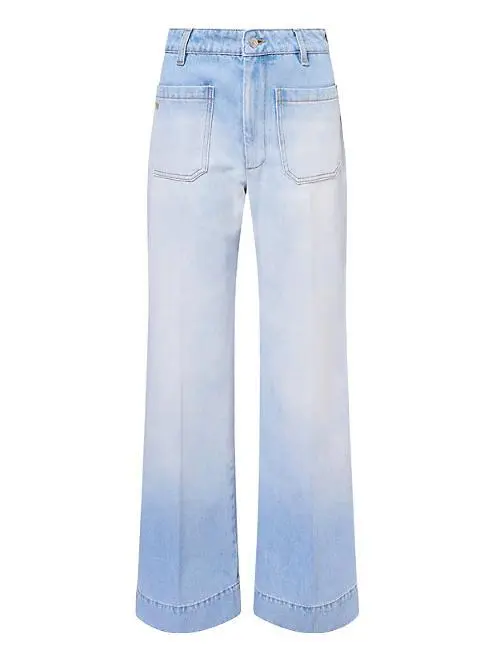 Victoria Beckham Alina High-rise Wide-leg Jeans - Heritage Blue