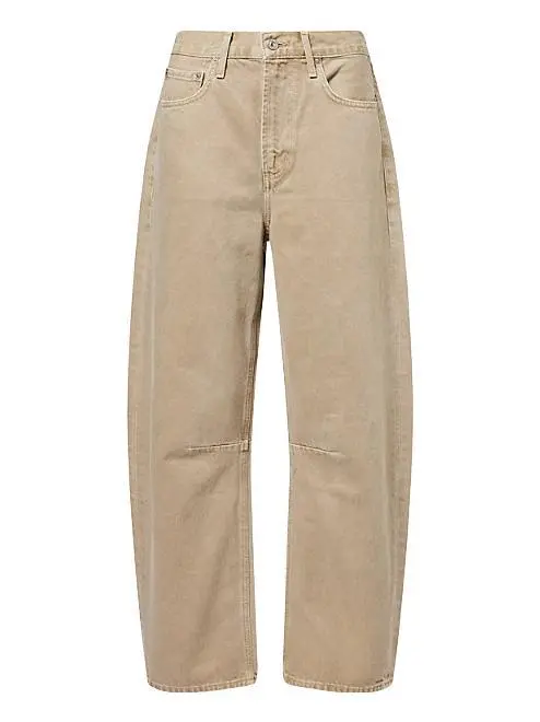Citizens Of Humanity Miro Barrel-leg Cotton Trousers - Catalina (lt Beige)