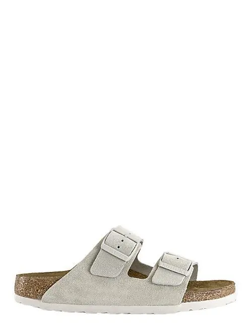 BIRKENSTOCK Arizona Two-strap Suede Sandals - Oyster Suede
