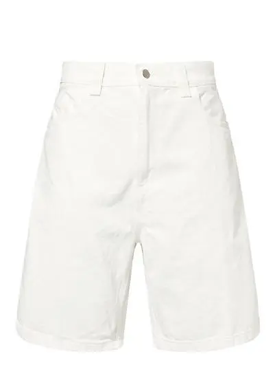 Carhartt Work In Progress Brandon Brand-patch Denim Shorts - White