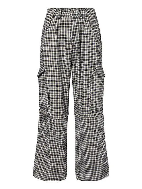 BASKETCASE Plaid-print Cotton Cargo Trousers - Multi