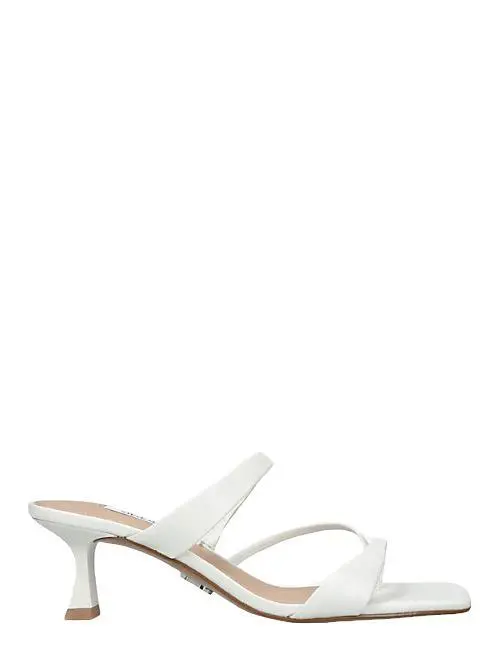 Steve Madden Ajay Leather Heeled Sandals - White