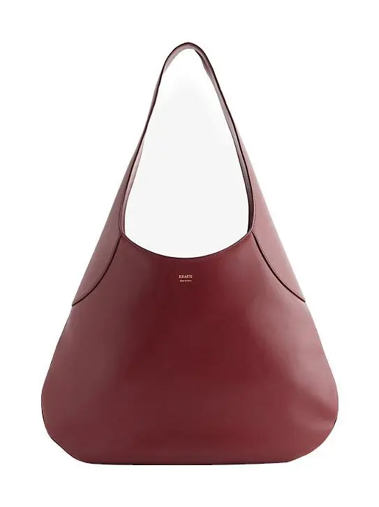 Khaite Joan Large Leather Hobo Bag - Oxblood