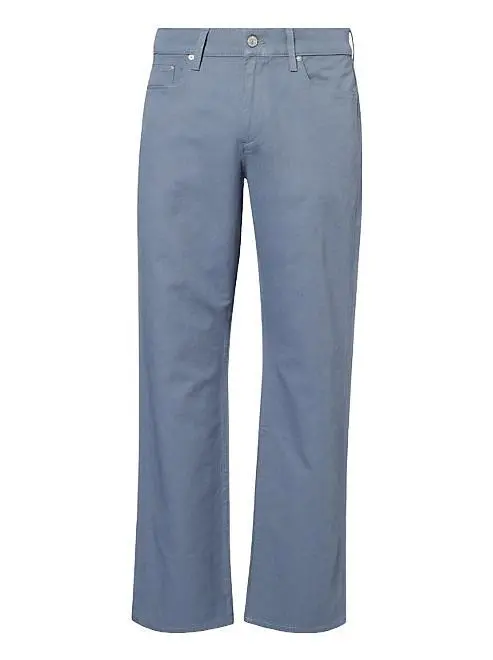 Citizens Of Humanity Elijah Straight-leg Cotton-and-linen Trousers - Navy