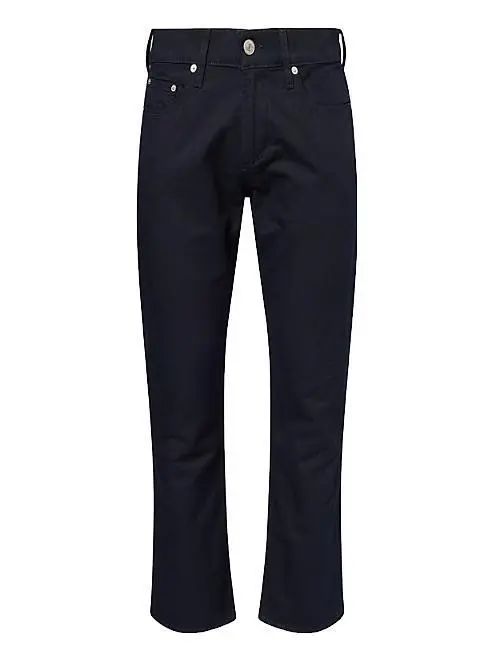 Citizens Of Humanity Elijah Straight-leg Cotton-and-linen Trousers - Stone Blue