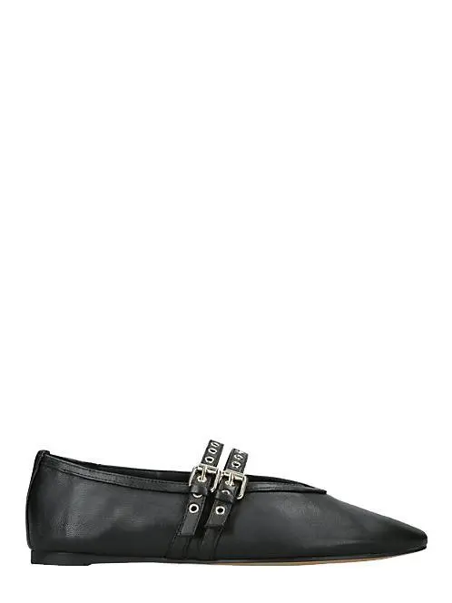 Steve Madden Lydia Leather Ballet Flats - Black